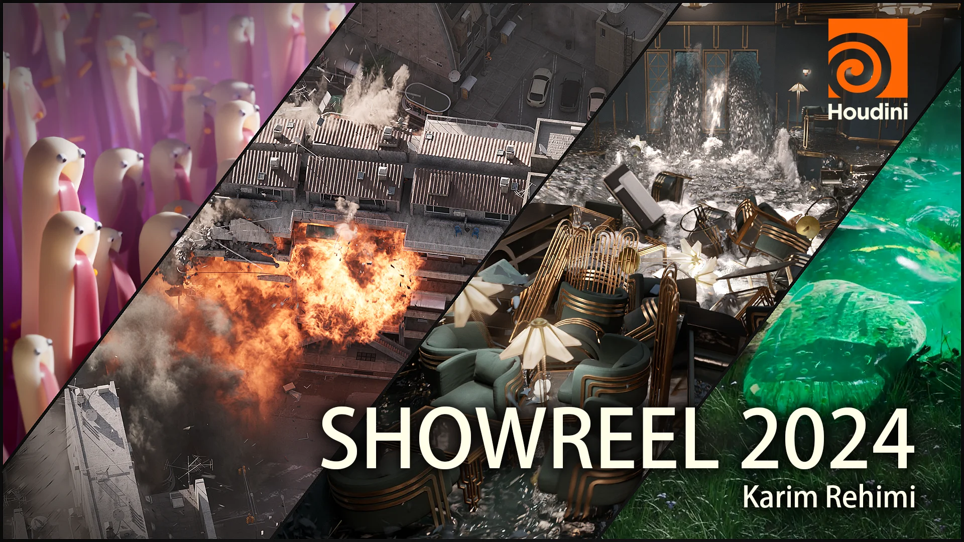 Houdini Showreel 2024 Karim Rehimi