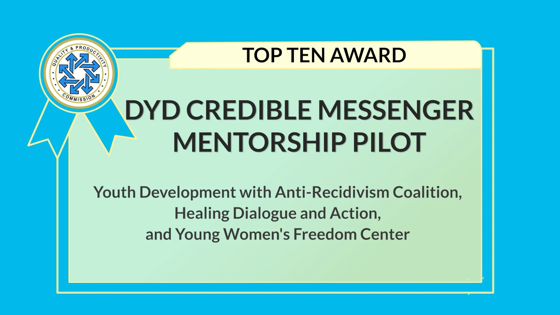 DYD Credible Messenger Mentorship Pilot