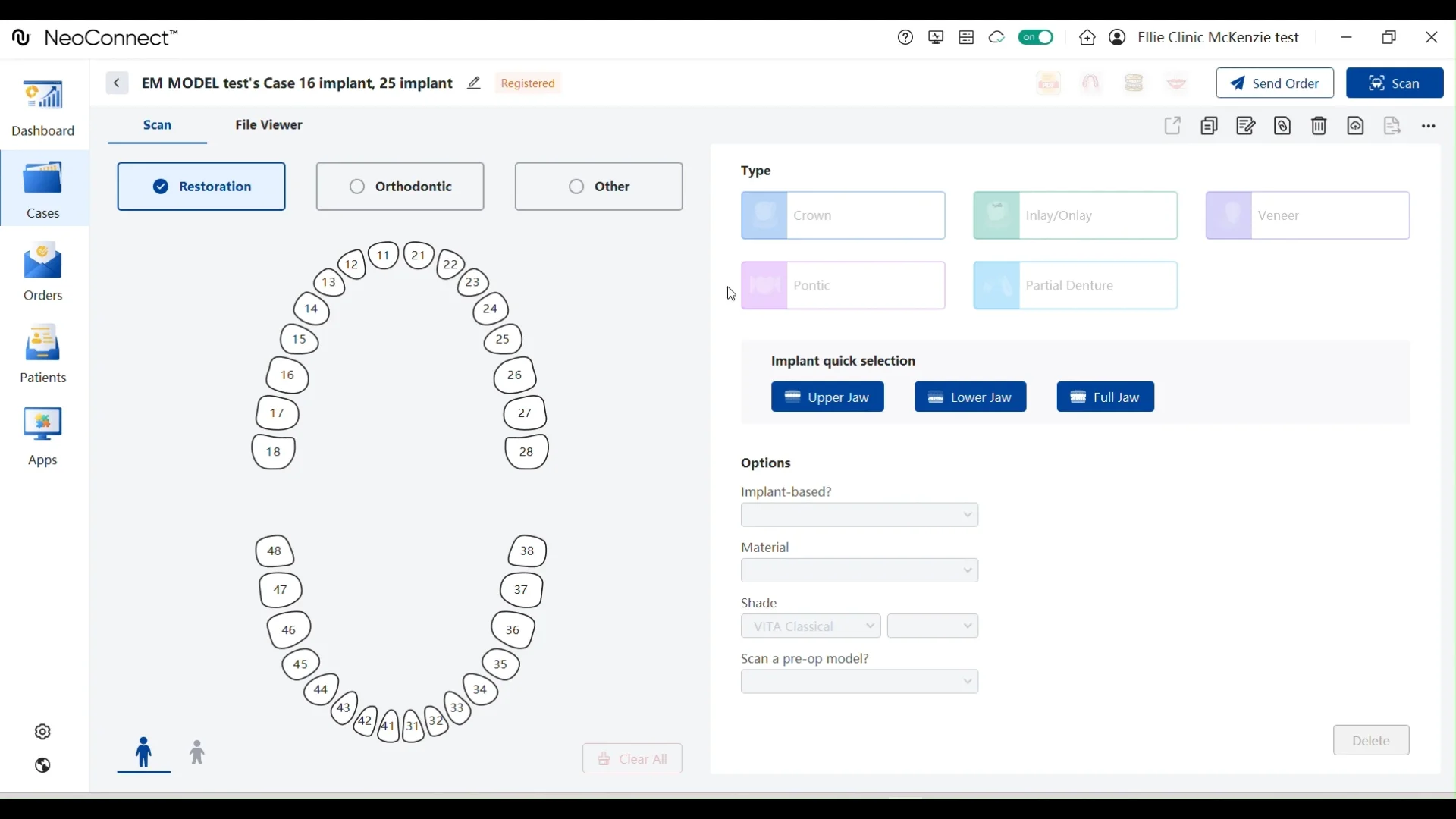 NeoConnect 2.0 - case set up and NeoPro scan process