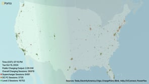 A Week of Public EV Charging across the US - Maps on the Web
