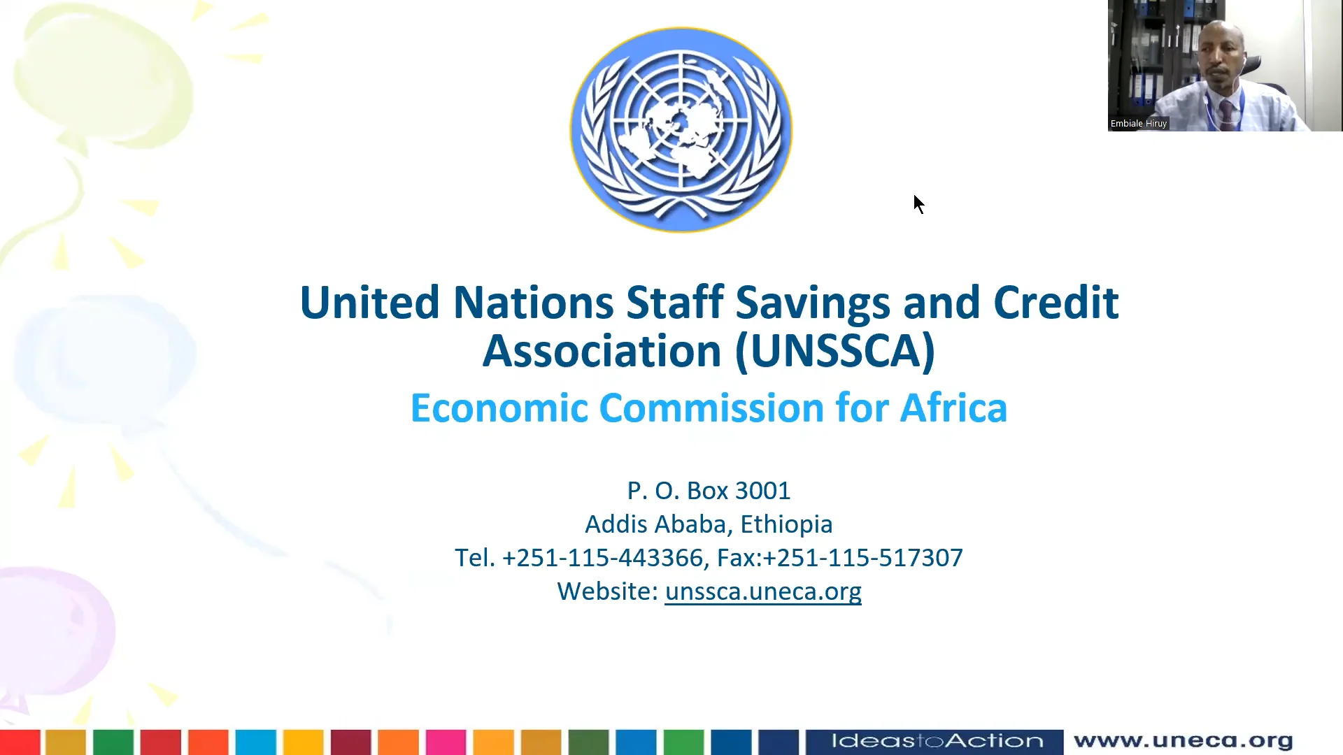 UNSSCA by Mr. Embiale Bitew