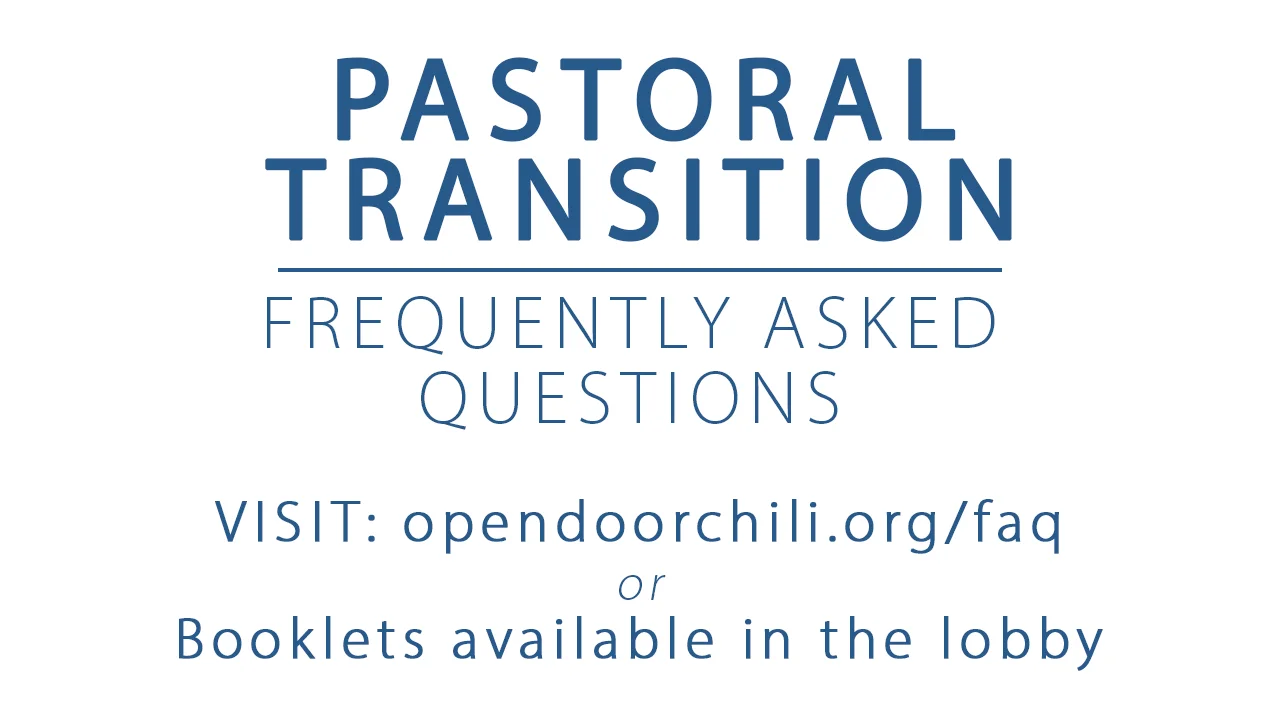 Pastoral Transition Announcement