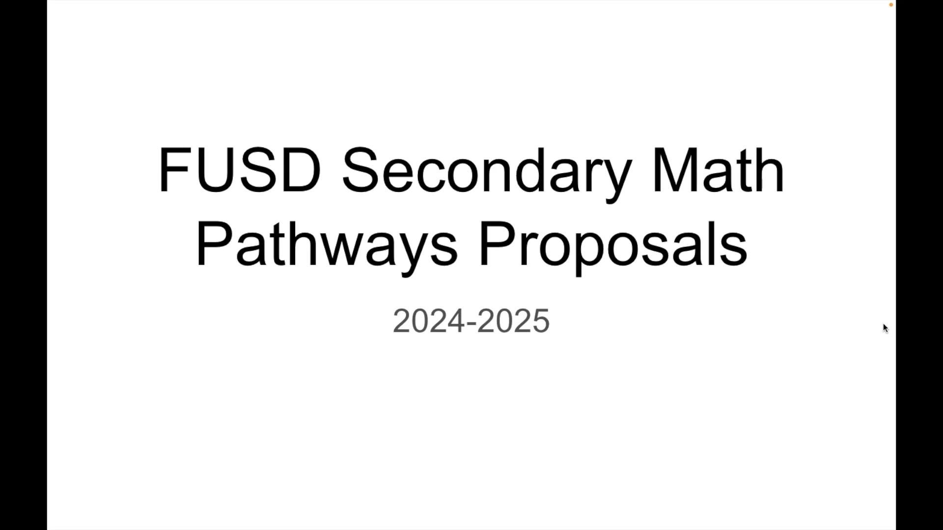 Math Pathways Proposals 2024