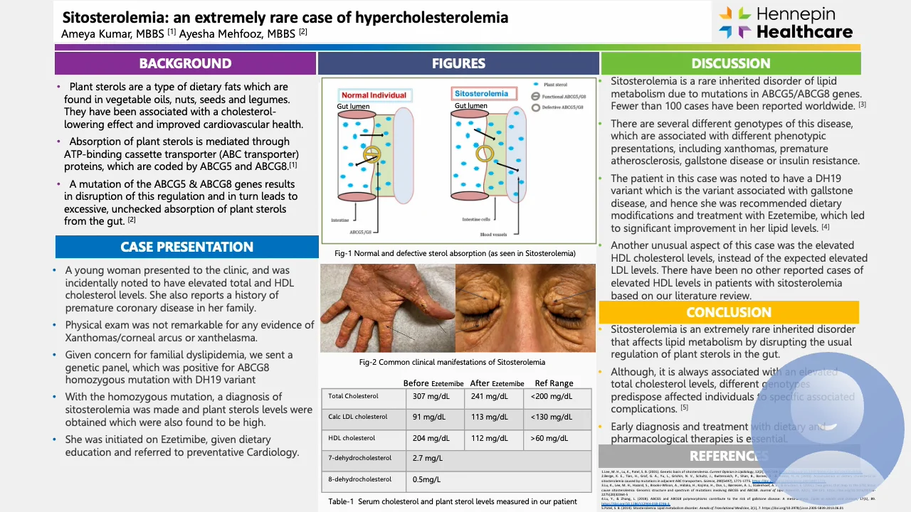 Sitosterolemia: an extremely rare case of hypercholesterolemia, Ameya Kumar