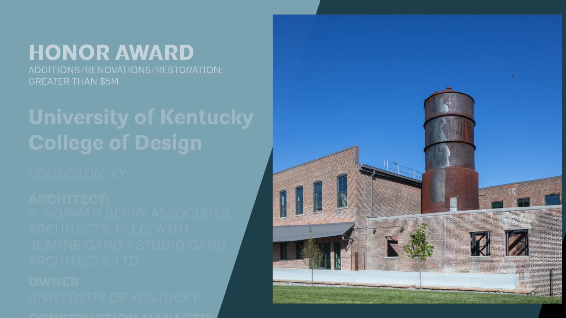 Honor Award - College of Design
