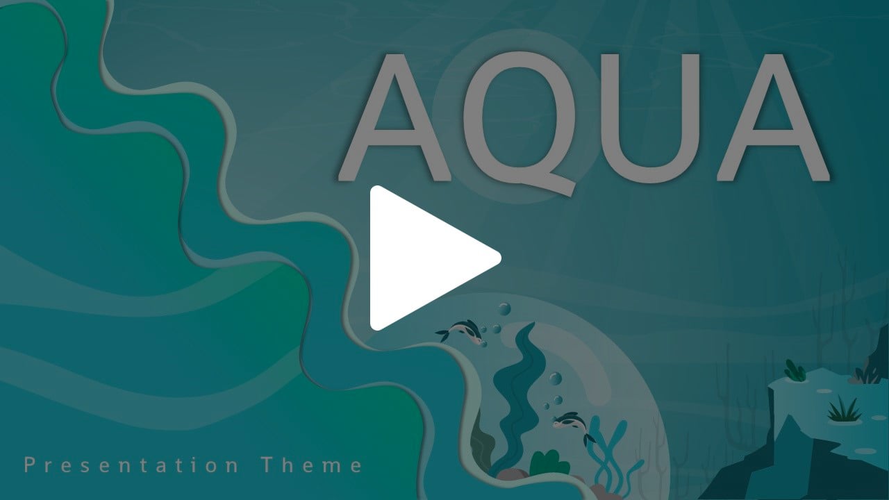 Aqua Theme Animated Presentation - SketchBubble