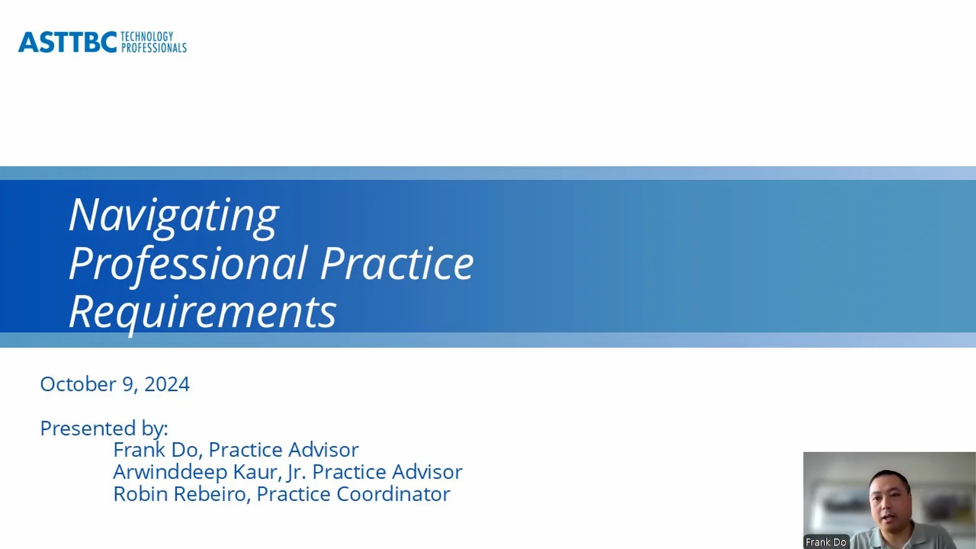 Navigating Professional Practice Requirements October 2024