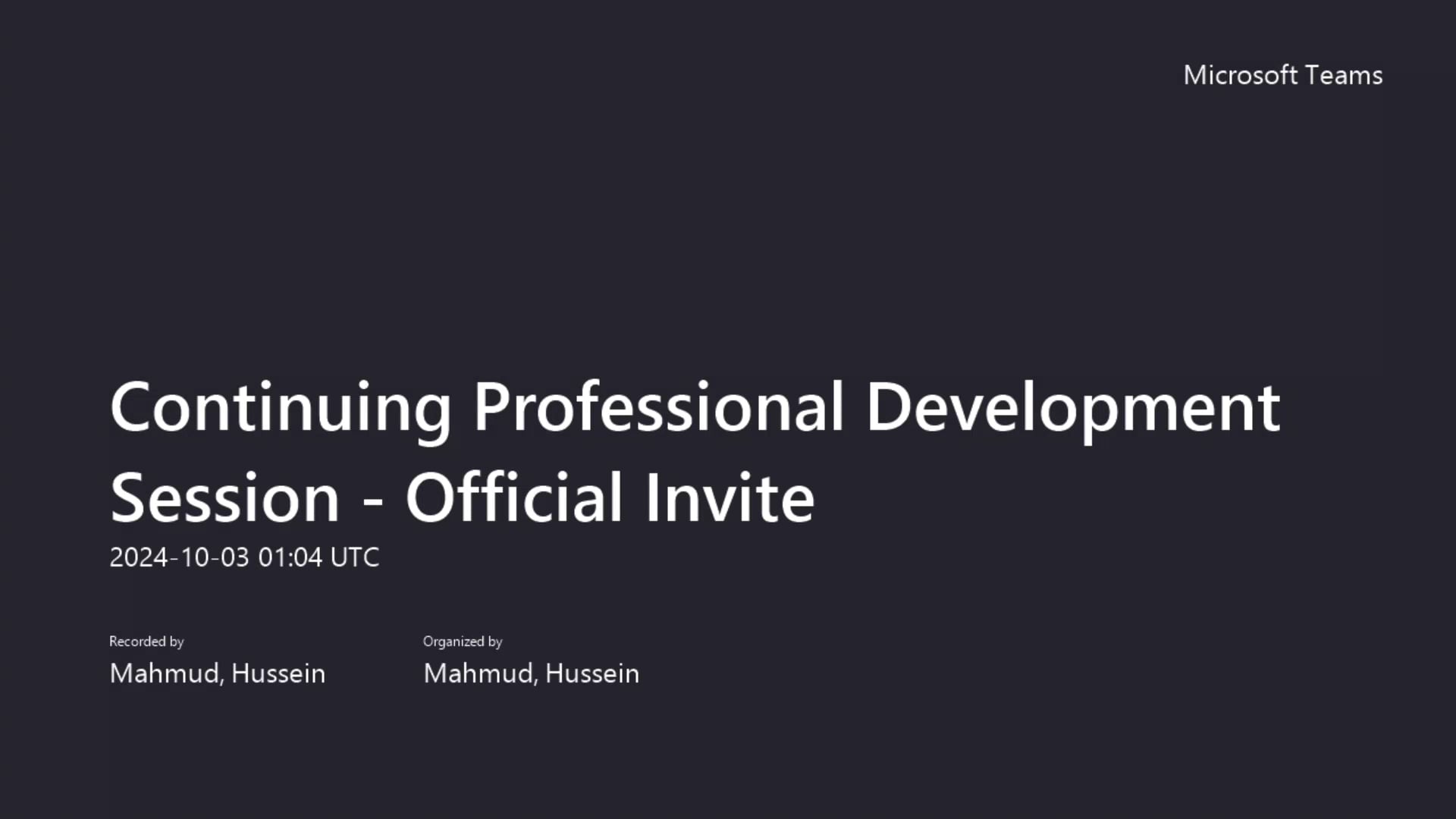 SDA Assessor CPD Session - Official Invite-Meeting