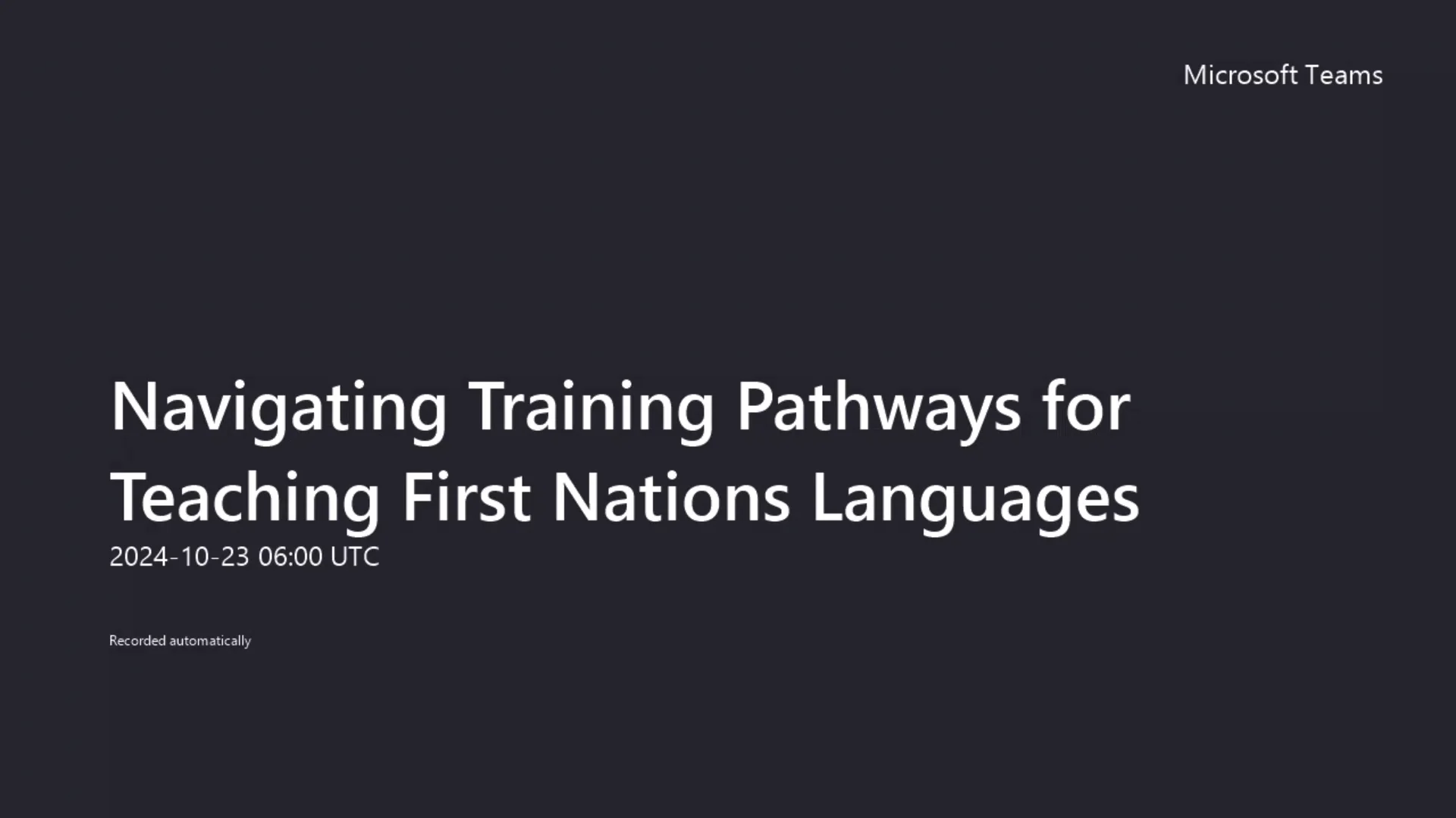 Navigating Training Pathways for Teaching First Nations Languages with Susan Poetsch