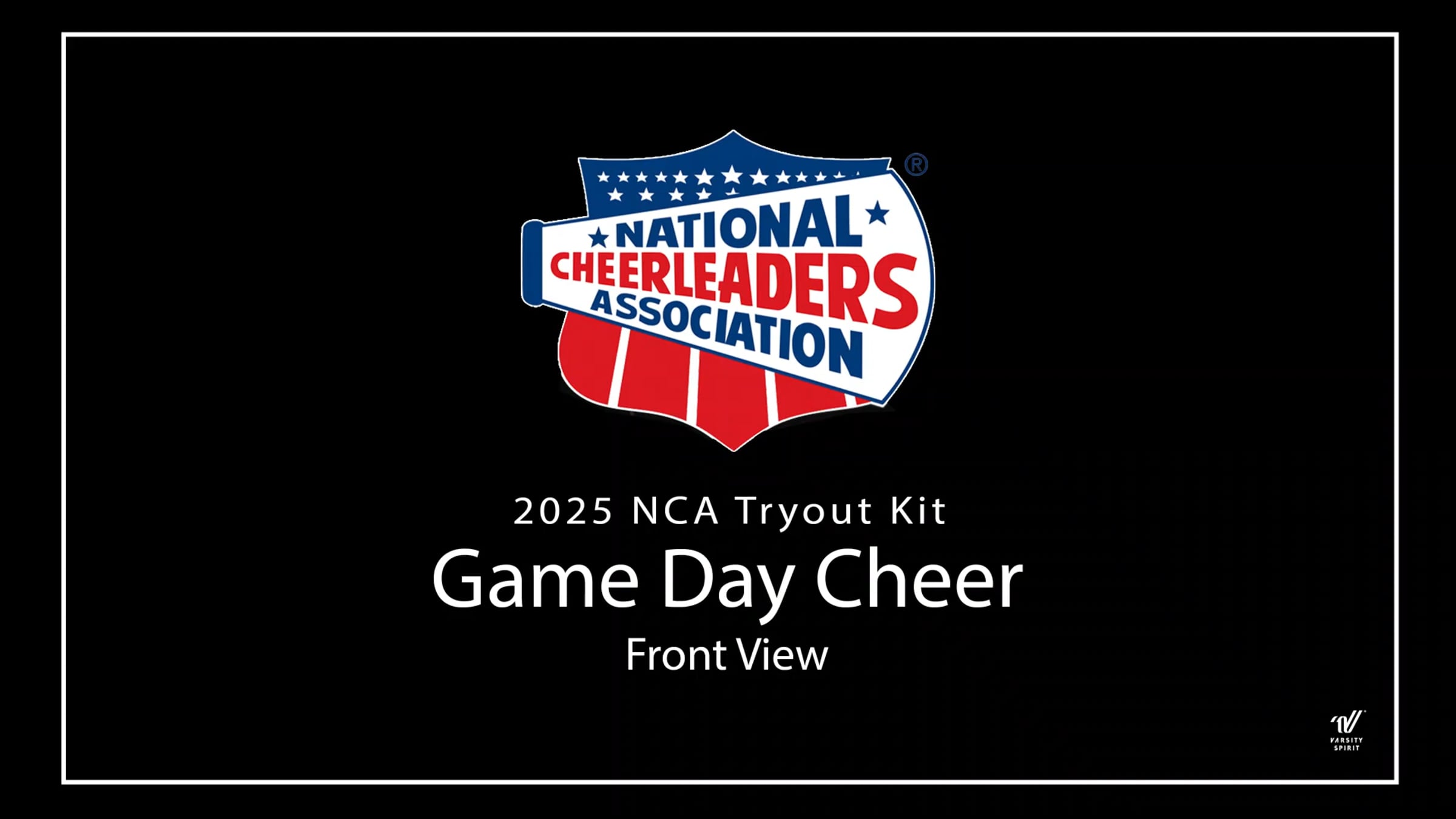 2025 NCA Tryout Kit - Game Day Cheer - Front View