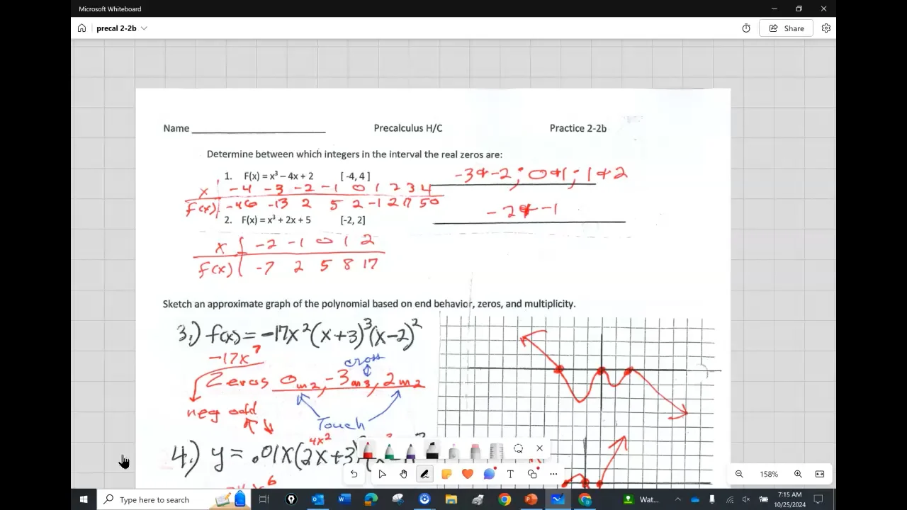 precal 24 2-2b Key worksheet