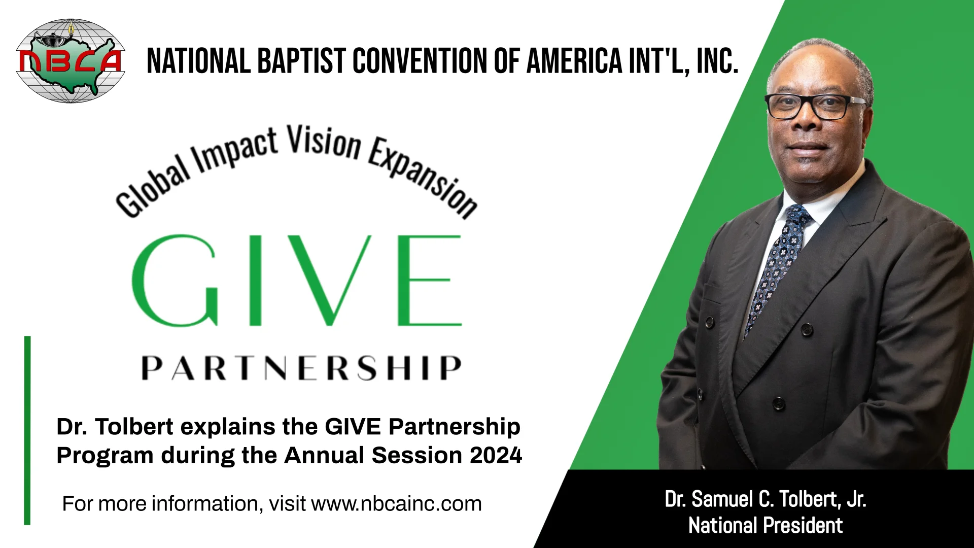 Dr. Tolbert explains the GIVE Partnership Program during the Annual ...