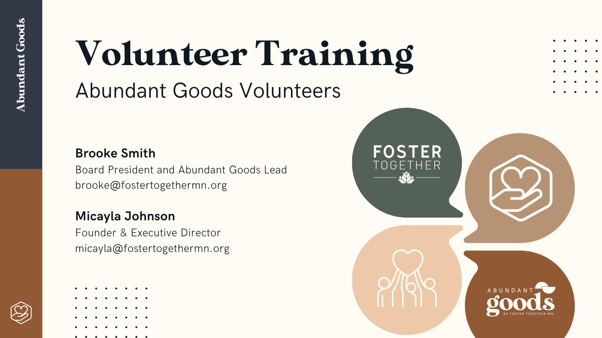Abundant Goods Volunteer Training (October 2024)