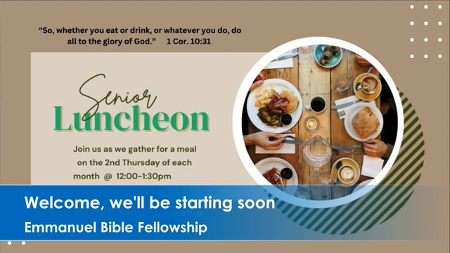 Emmanuel Bible Fellowship | SERMONS