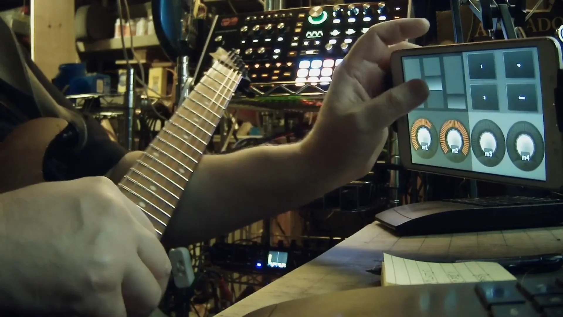 midiguitar3hex, asm hydrasynth and touchdaw