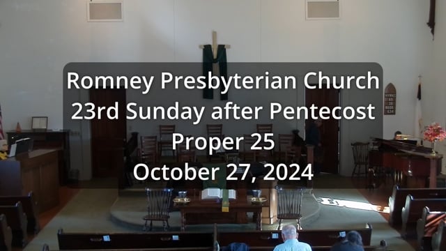 Romney Presbyterian Church – Come in to be Filled, Go out to Serve!
