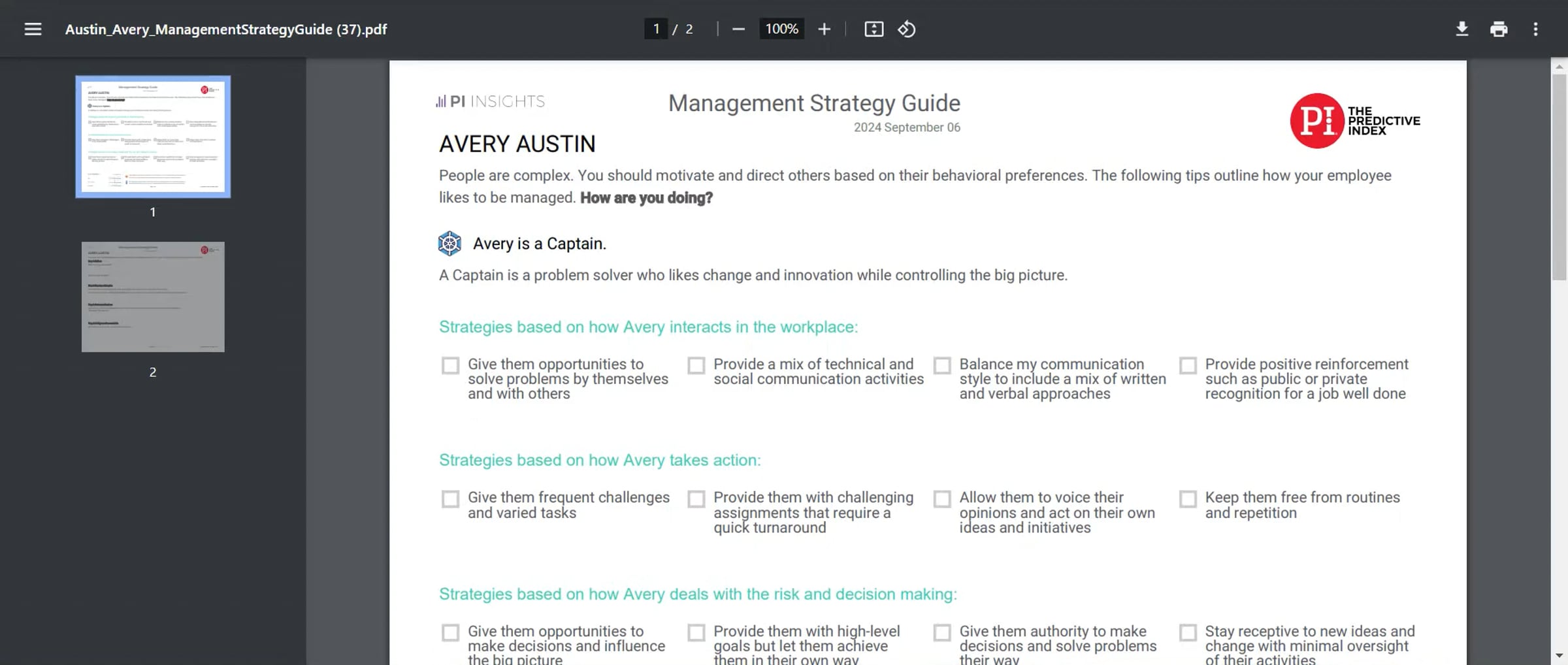 Management Strategy Guide Discussion