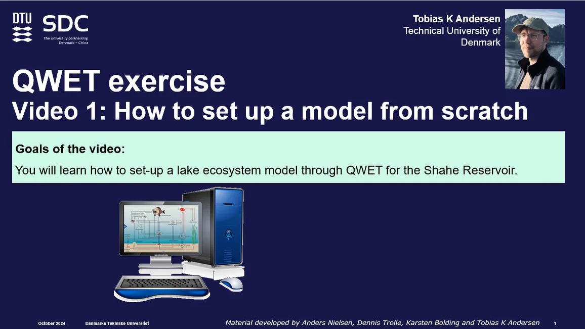 QWET tutorial 1: Lake model setup