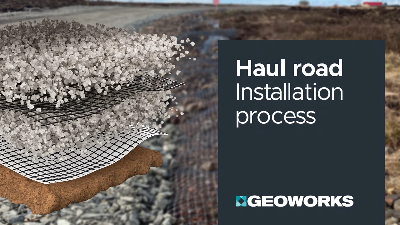 Haul road installation process