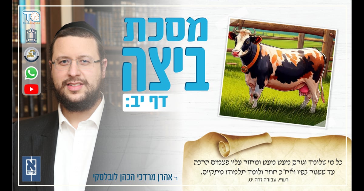 R' Aron Mordechai Lubelsky | Beitzah Daf 12b - Oraysa