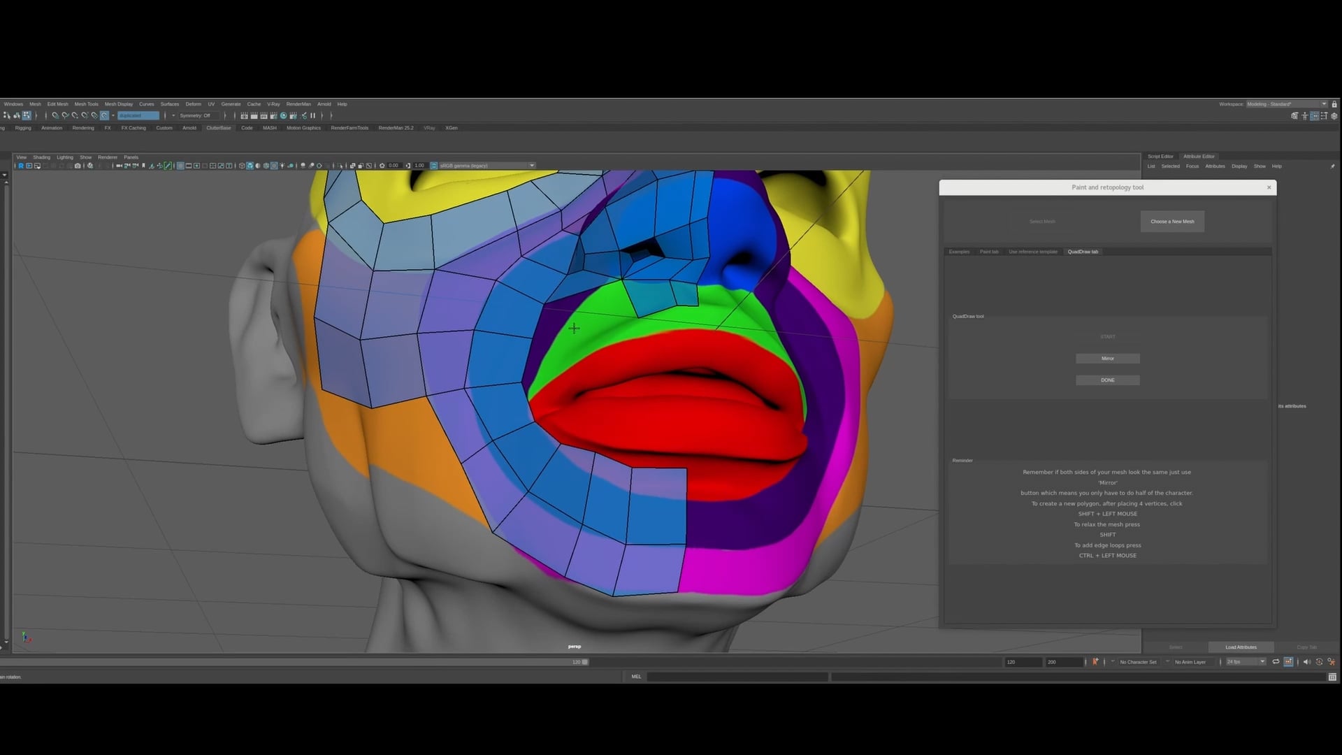 Masters Degree Show 2024 - Maya Paint and Retopology Pipeline Tool on Vimeo