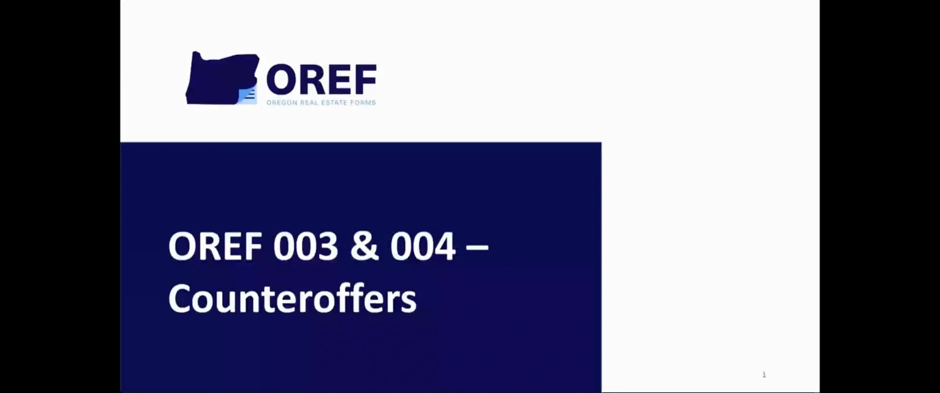 OREF 003 + 004 - Counteroffers