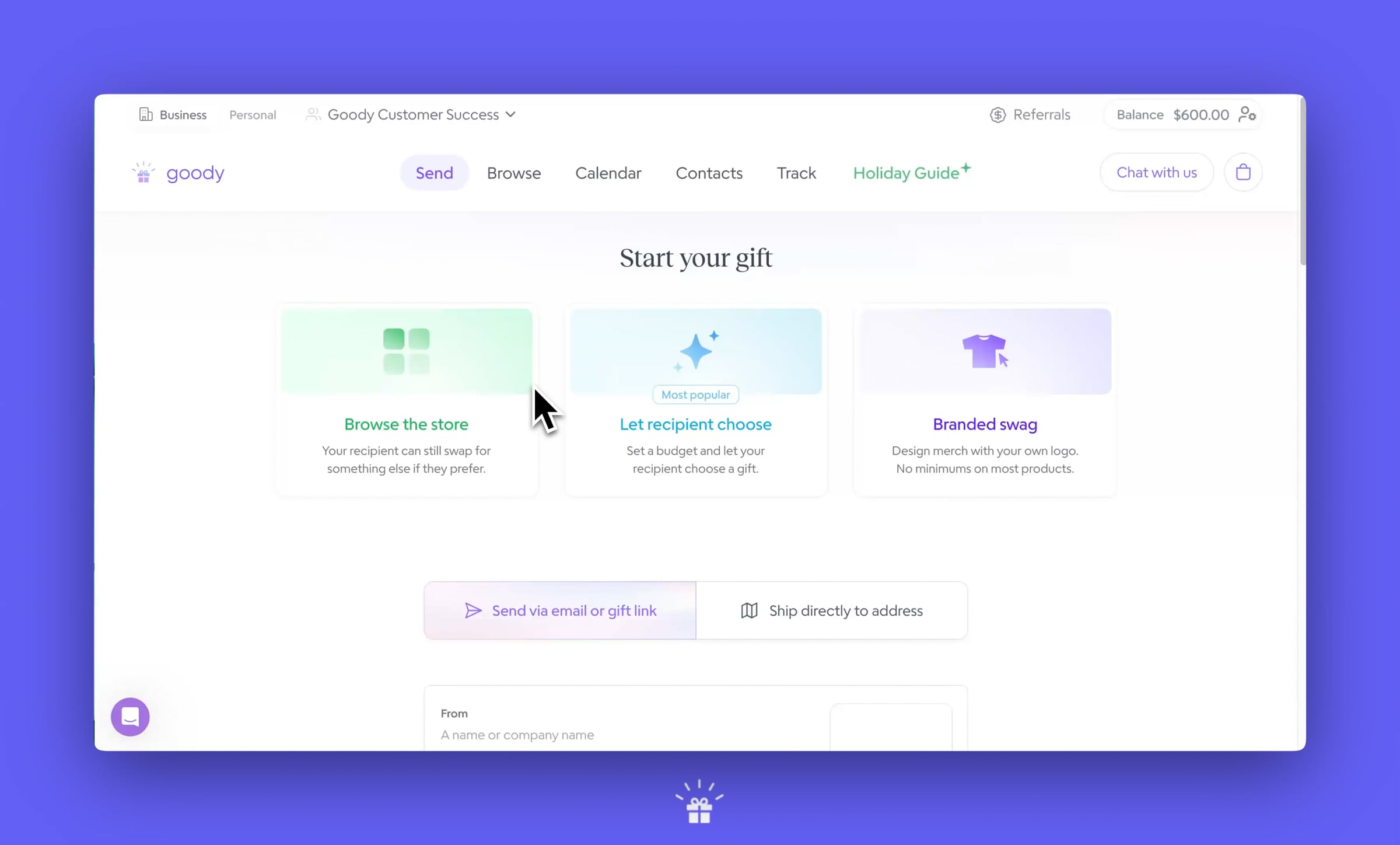 How to send your first gift | Goody
