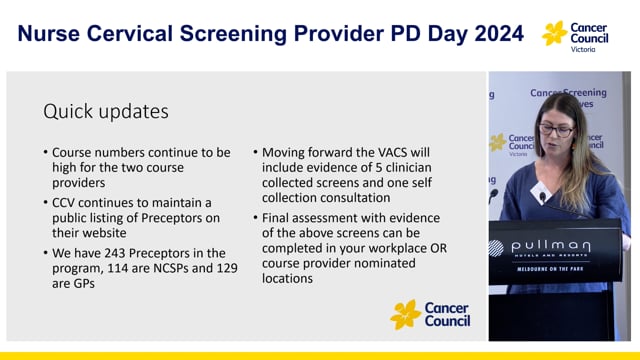 Cancer Council Victoria’s Nurse Cervical Screening Provider ...