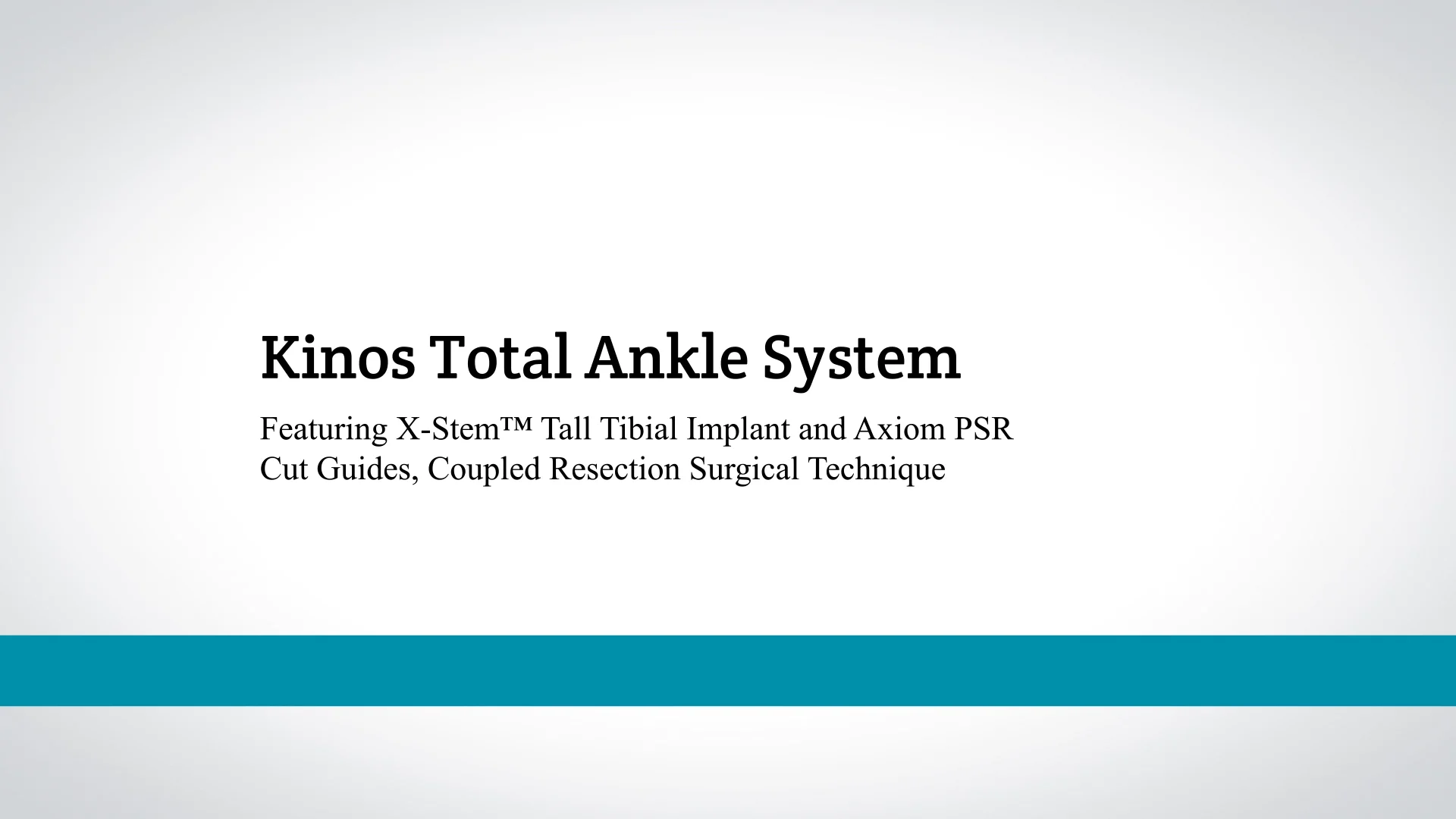 Kinos X-Stem Tall with PSR Coupled Technique Animation
