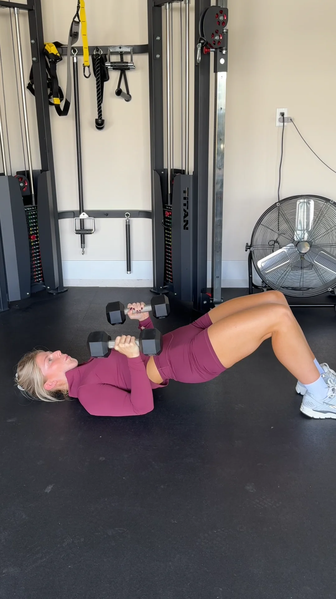 Narrow Grip Chest Press with Glute Bridge