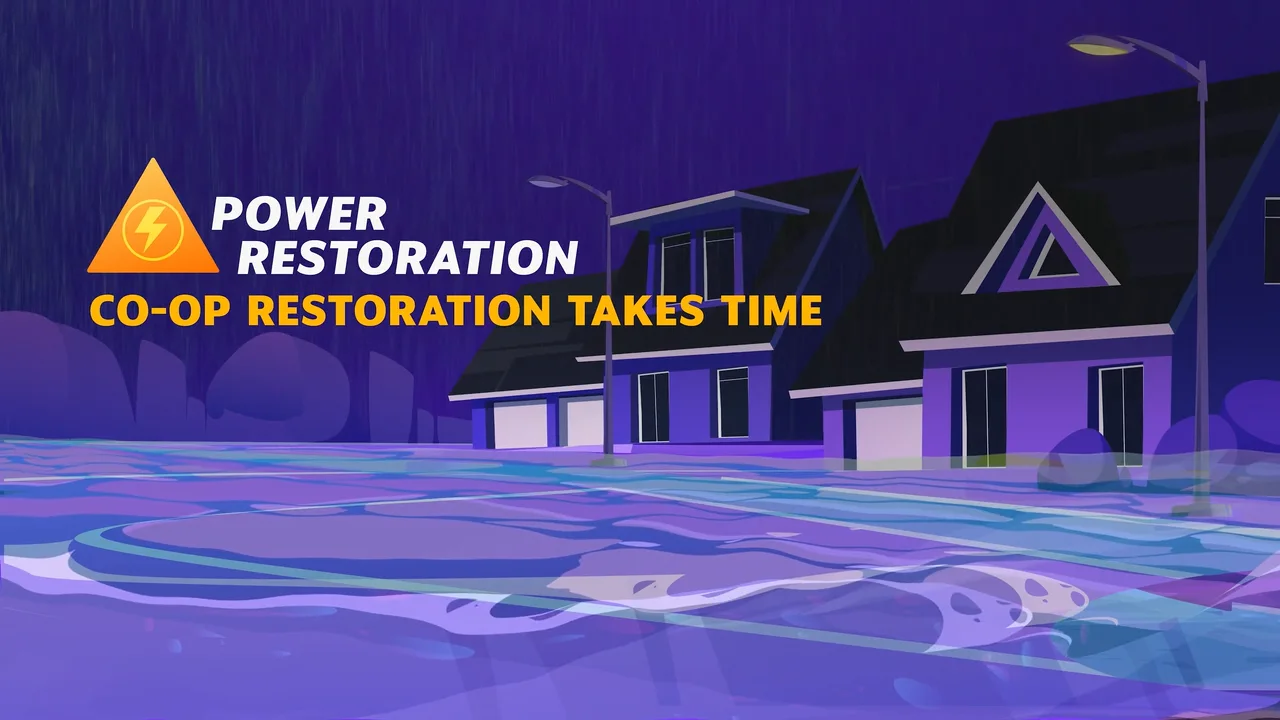 Co-op Restoration Takes Time | Power Restoration
