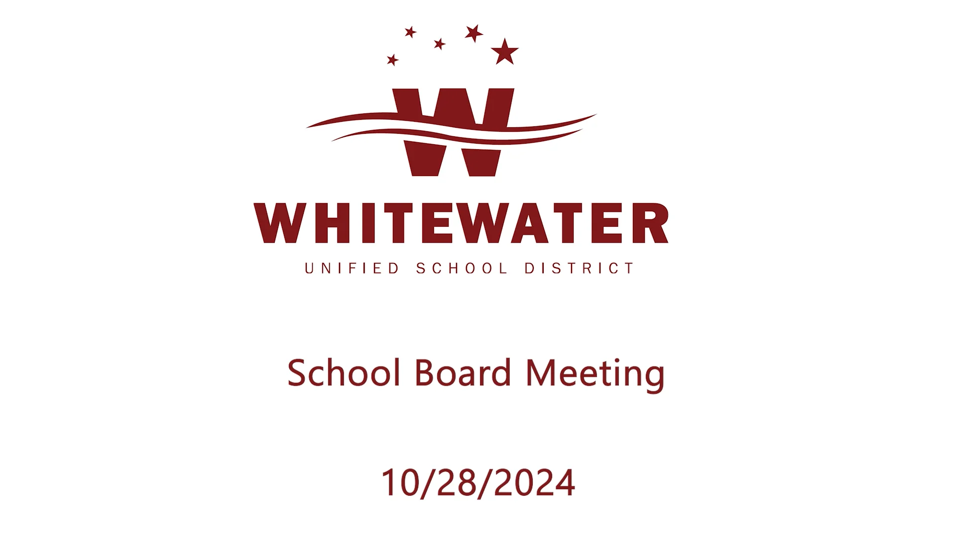 WUSD School Board Meeting 10/28/2024