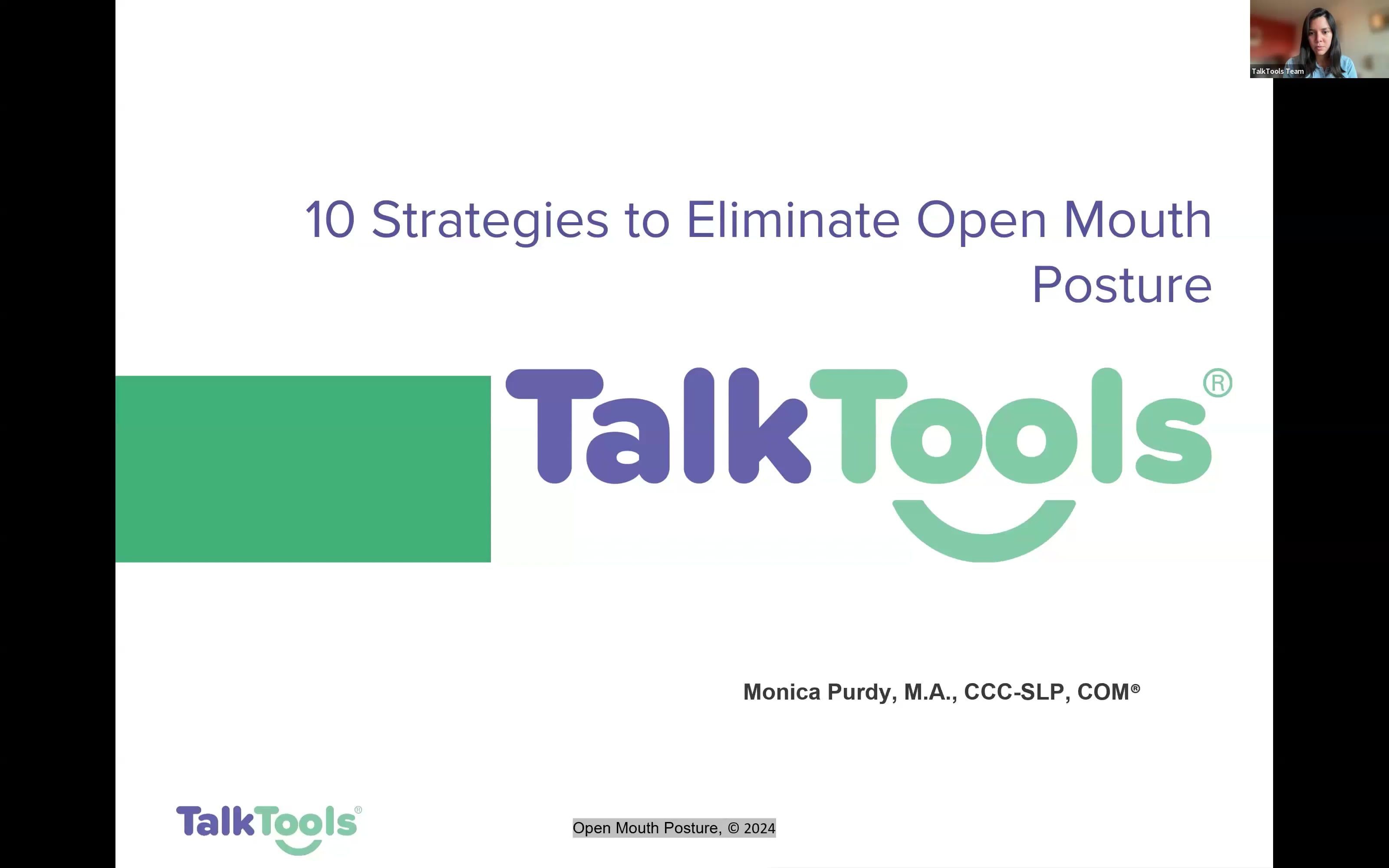 WEBINAR | 10 Strategies to Eliminate Open-Mouth Posture [November 1, 2024]