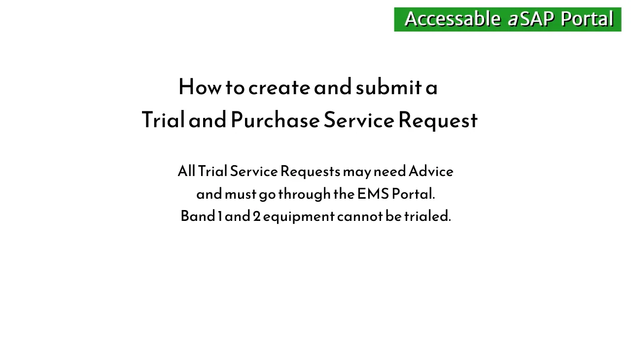 How to submit a trial and purchase service request