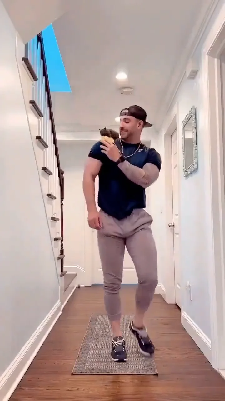 Peanut the Squirrel and Mark Longo