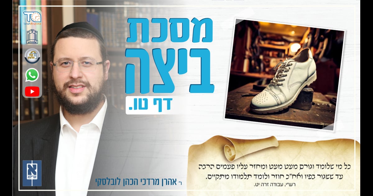 R' Aron Mordechai Lubelsky | Beitzah Daf 15a - Oraysa