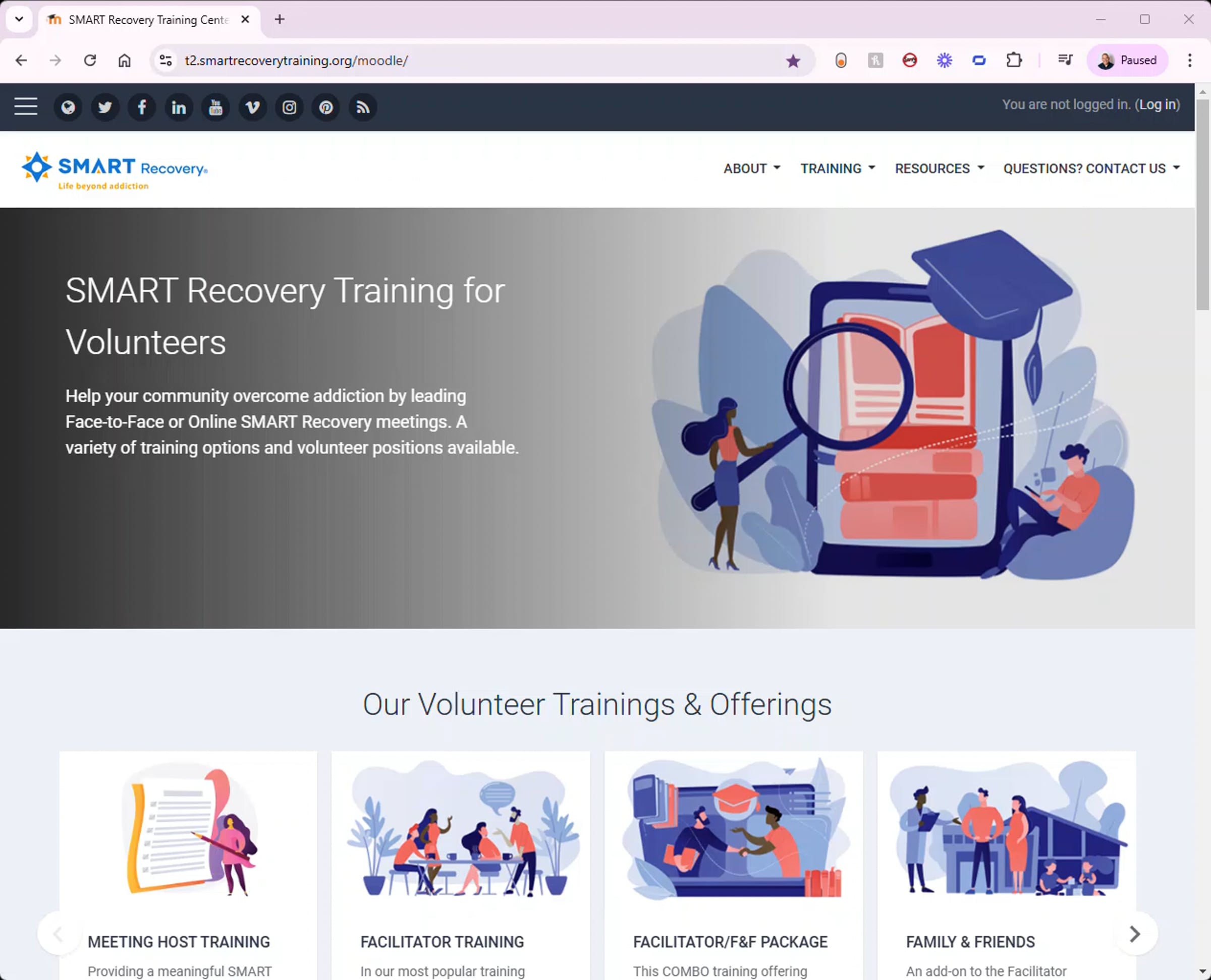 Navigating the SMART Recovery Training Site