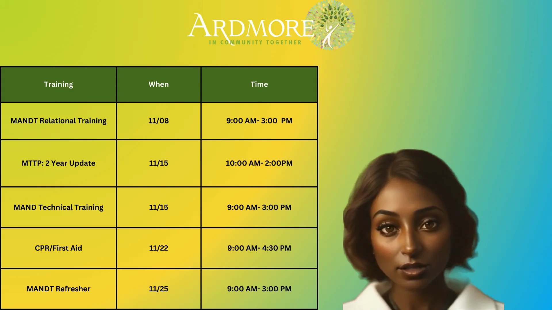 Alice Staff Updates 1104