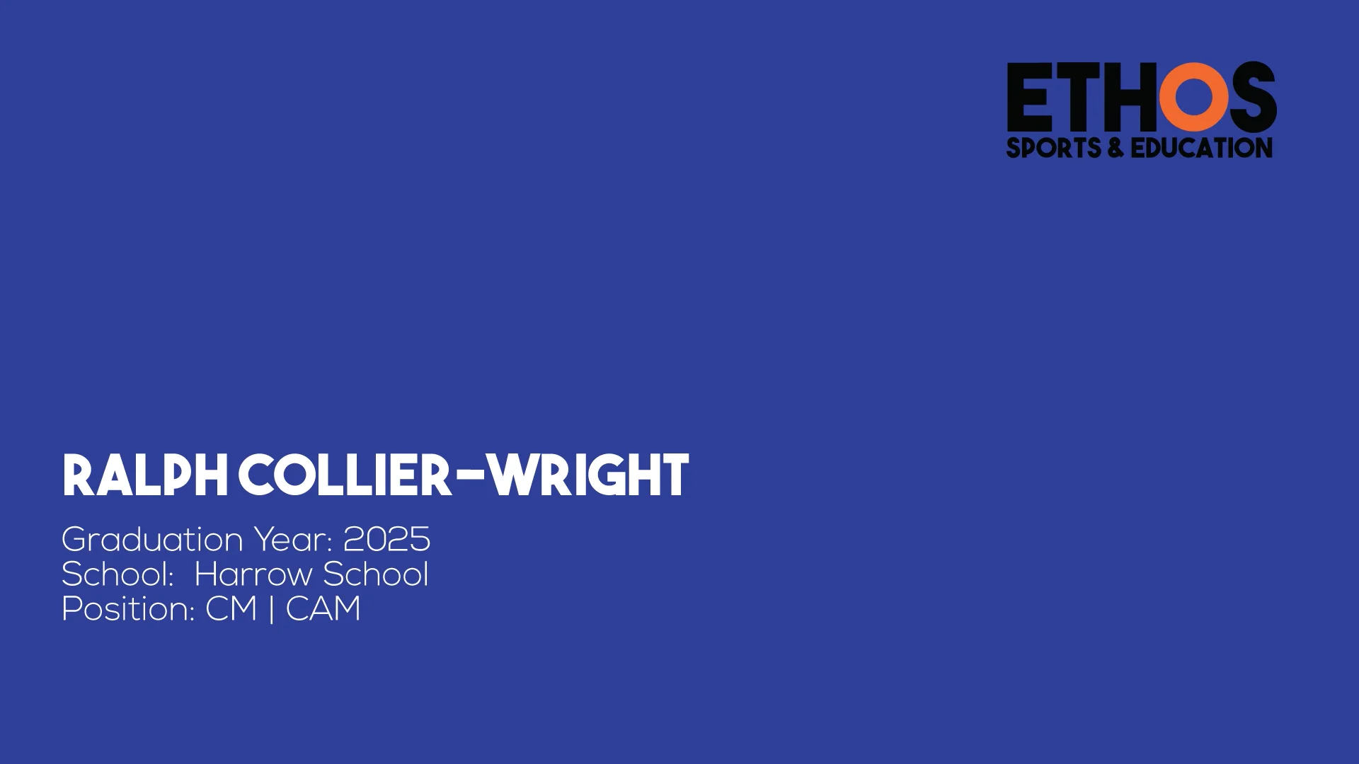 Ethos Sports & Education | Ralph Collier-Wright