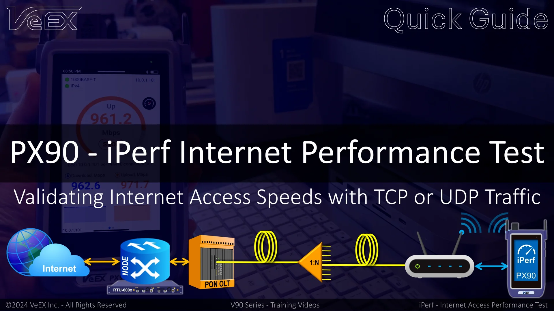 PX90 - iPerf Internet Performance Test using TCP/UDP Traffic | Quick Guide