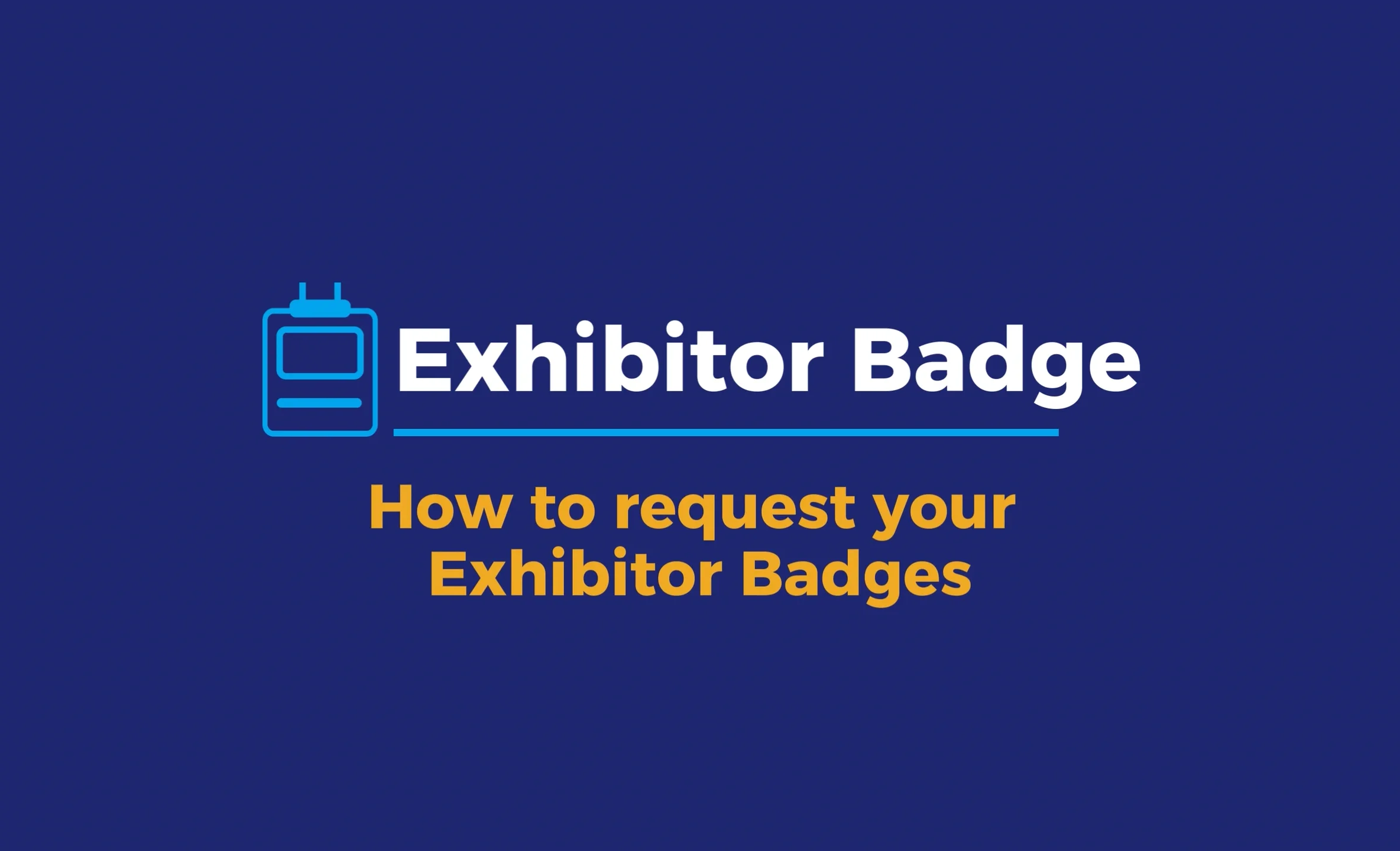 Exhibitor Badge