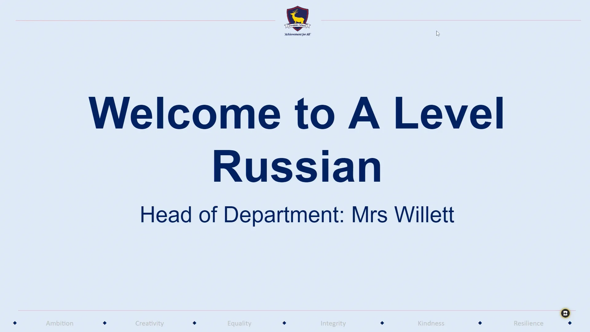 Russian A-Level course introduction