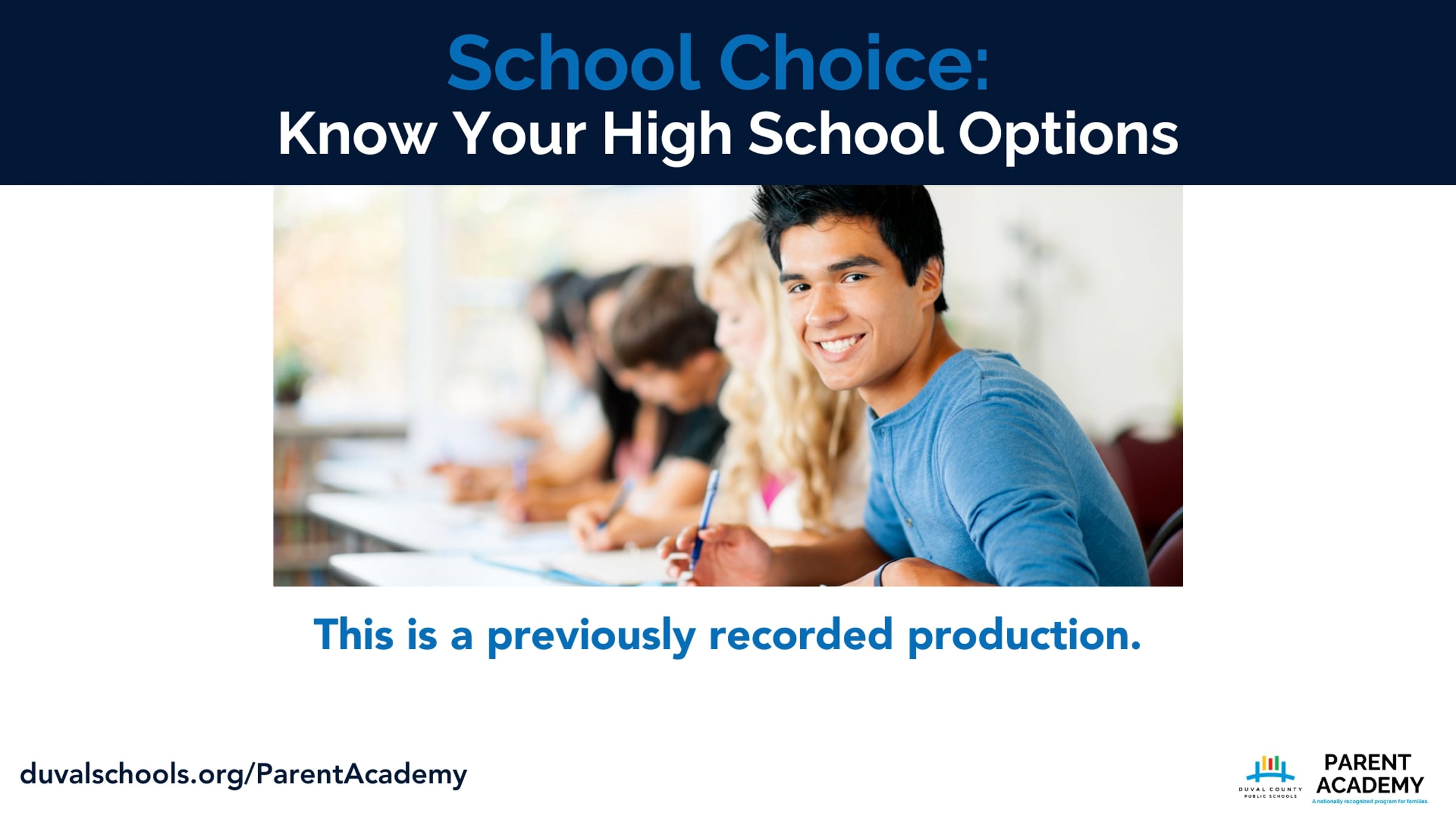 School Choice: Know Your High School Options - Fall 2024