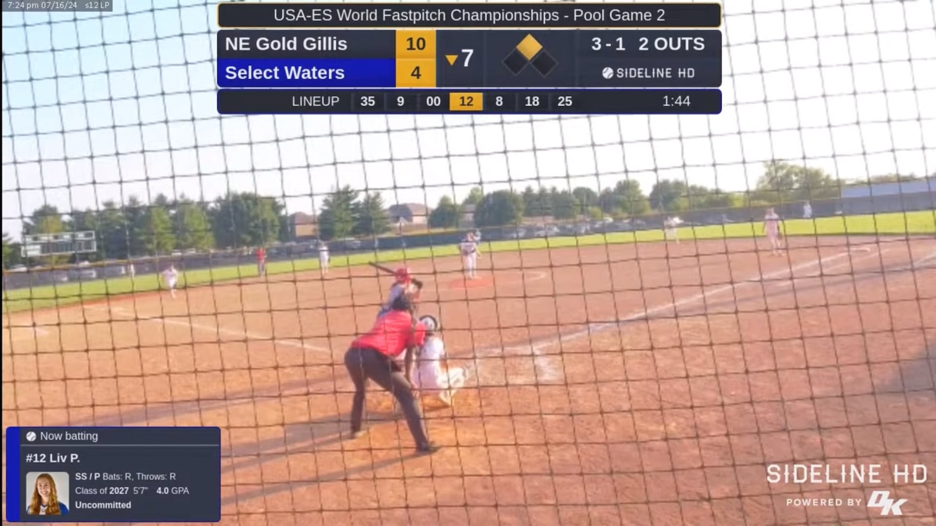 7_16_24 HR vs Nebraska Gold | tagupSoftball