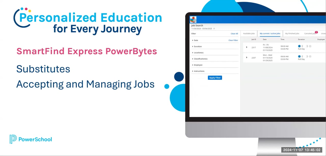 Video: Substitutes - Accepting and Managing Jobs - SmartFind Express ...