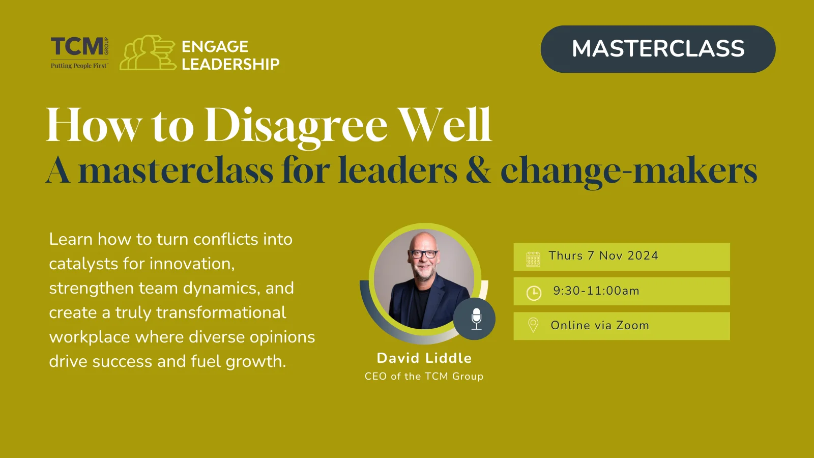 MASTERCLASS webinar: How to Disagree Well