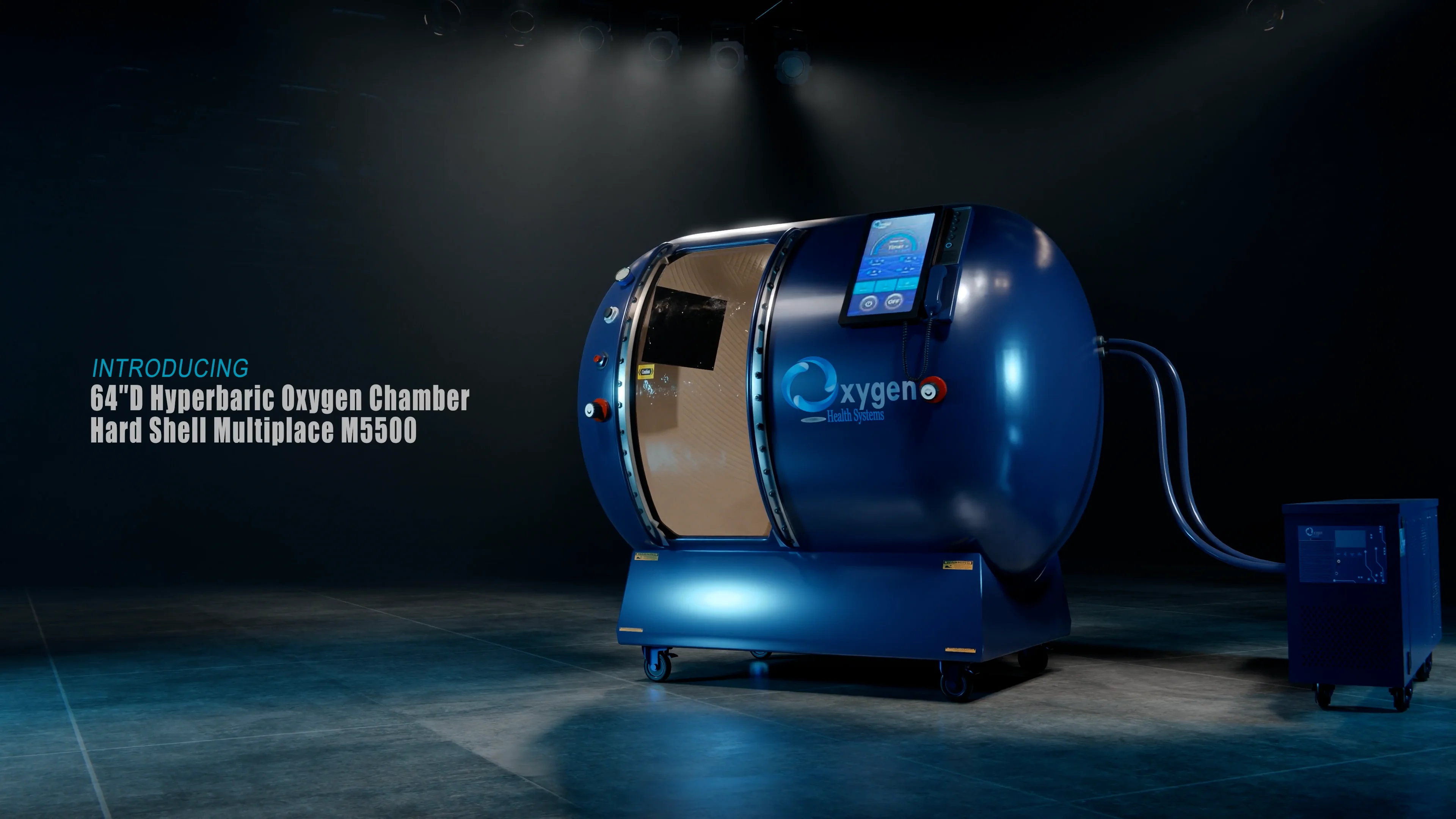64D Multiplace Chamber Blue from Oxygen Health Systems