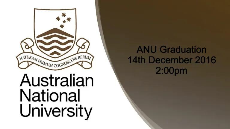 ANU Graduation 14th December 2016 2PM
