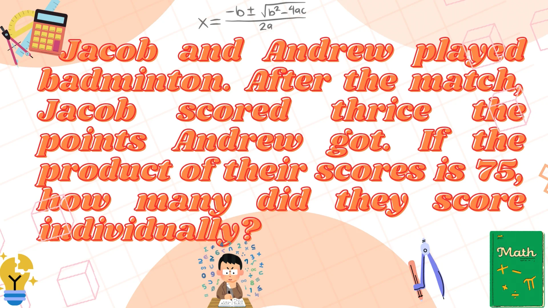 Orange Minimalist Math Class Intro Outro Youtube Video (3)