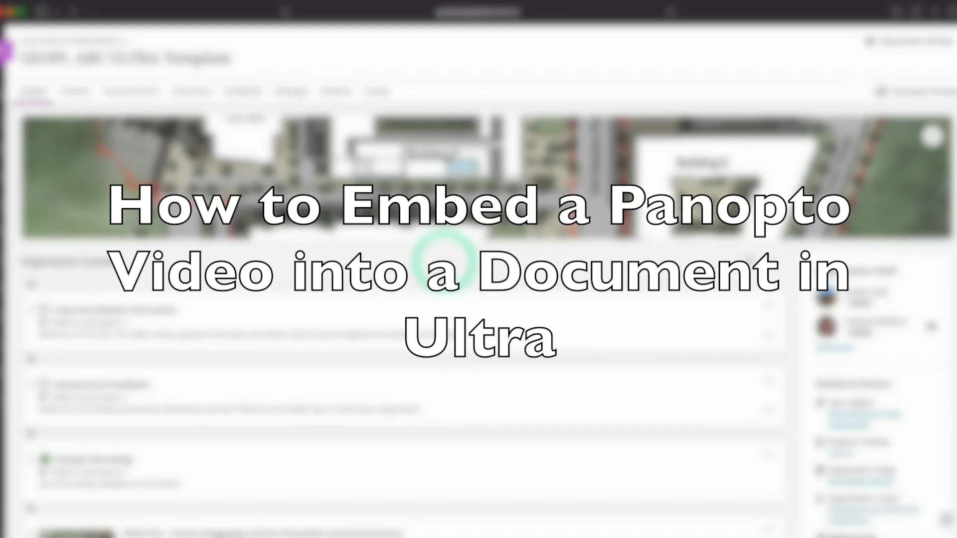 How to Embed a Panopto Video into a Document in Ultra